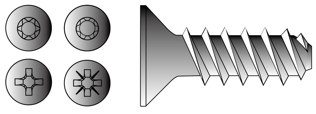 PLASTITE ALTERNATIVE SCREW - FLAT HEAD
