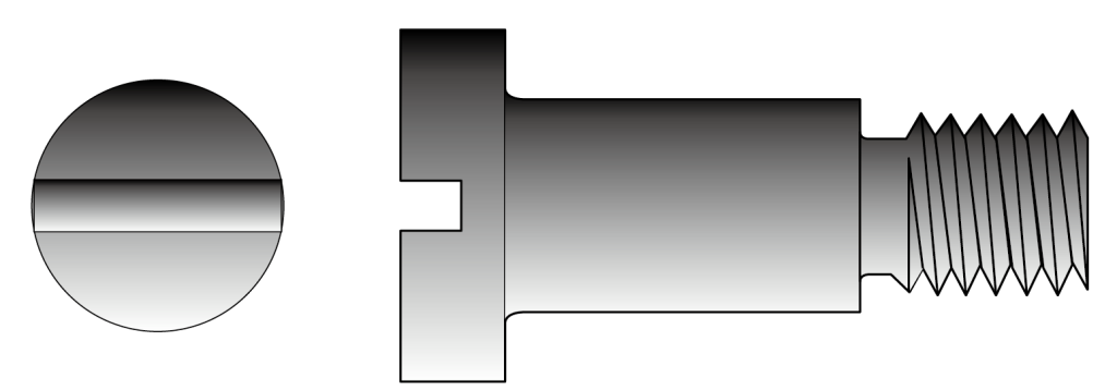 SHOULDER BOLT - SLOTTED HEAD